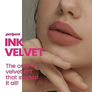 Peripera Ink the Velvet Lip Tint - High Pigment Color, Longwear, Weightless, Not Animal Tested, Gluten-Free, Paraben-Free (030 CLASSIC NUDE)