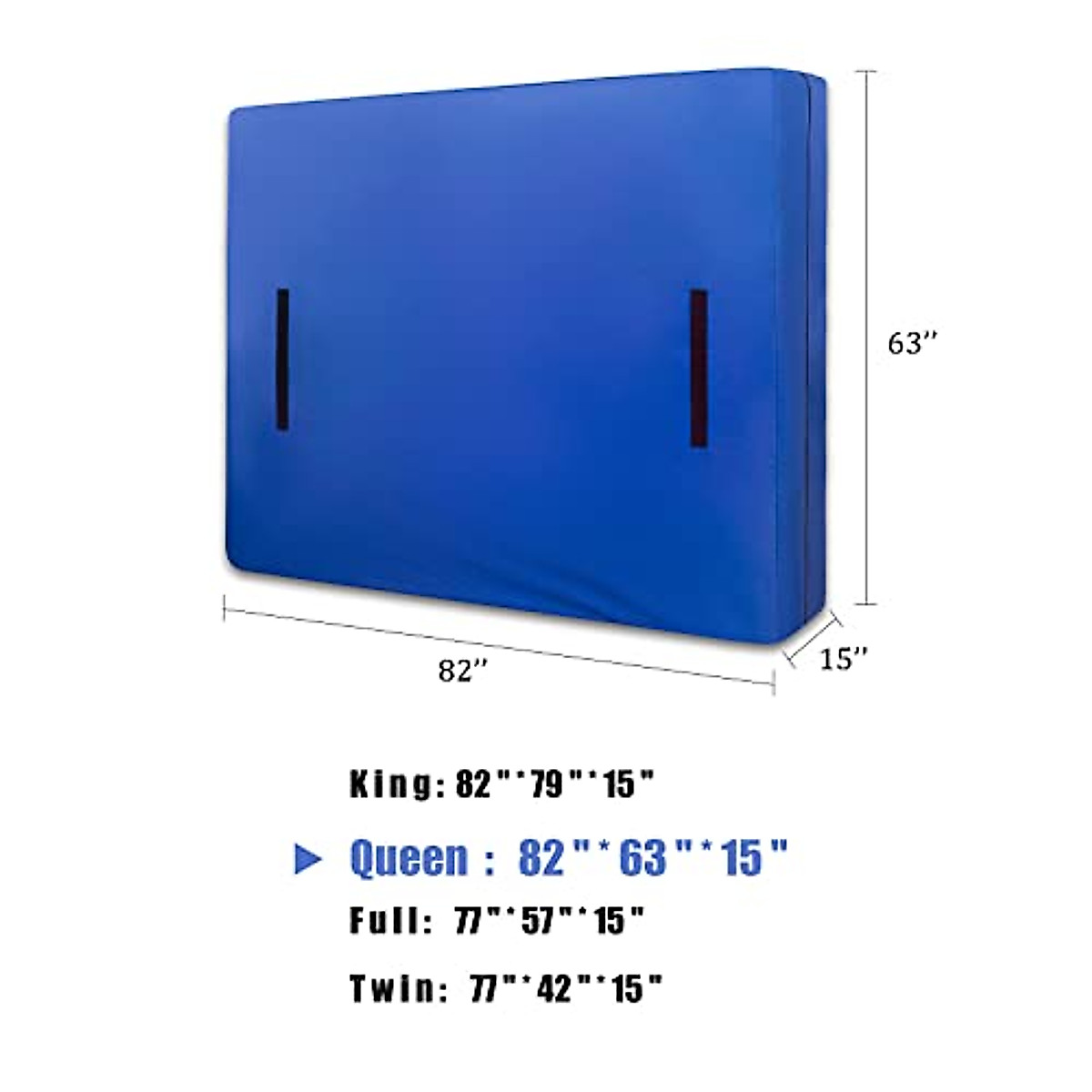 Queen Mattress Bag for Moving Storage Protector, Waterproof Reusable Mattress Cover with Heavy Duty 8 Handles Water Resistant Zipper Closure and 2 Adjustable Straps, Blue