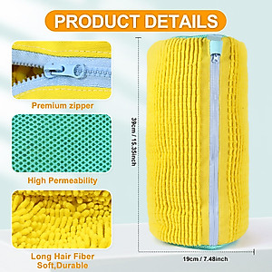 Xan Concept 2Pcs Shoe Washing Machine Bag,Shoe Cleaning Bag for All Shoe Types,Laundry Shoe Bag for Washer and Dryer (Yellow)