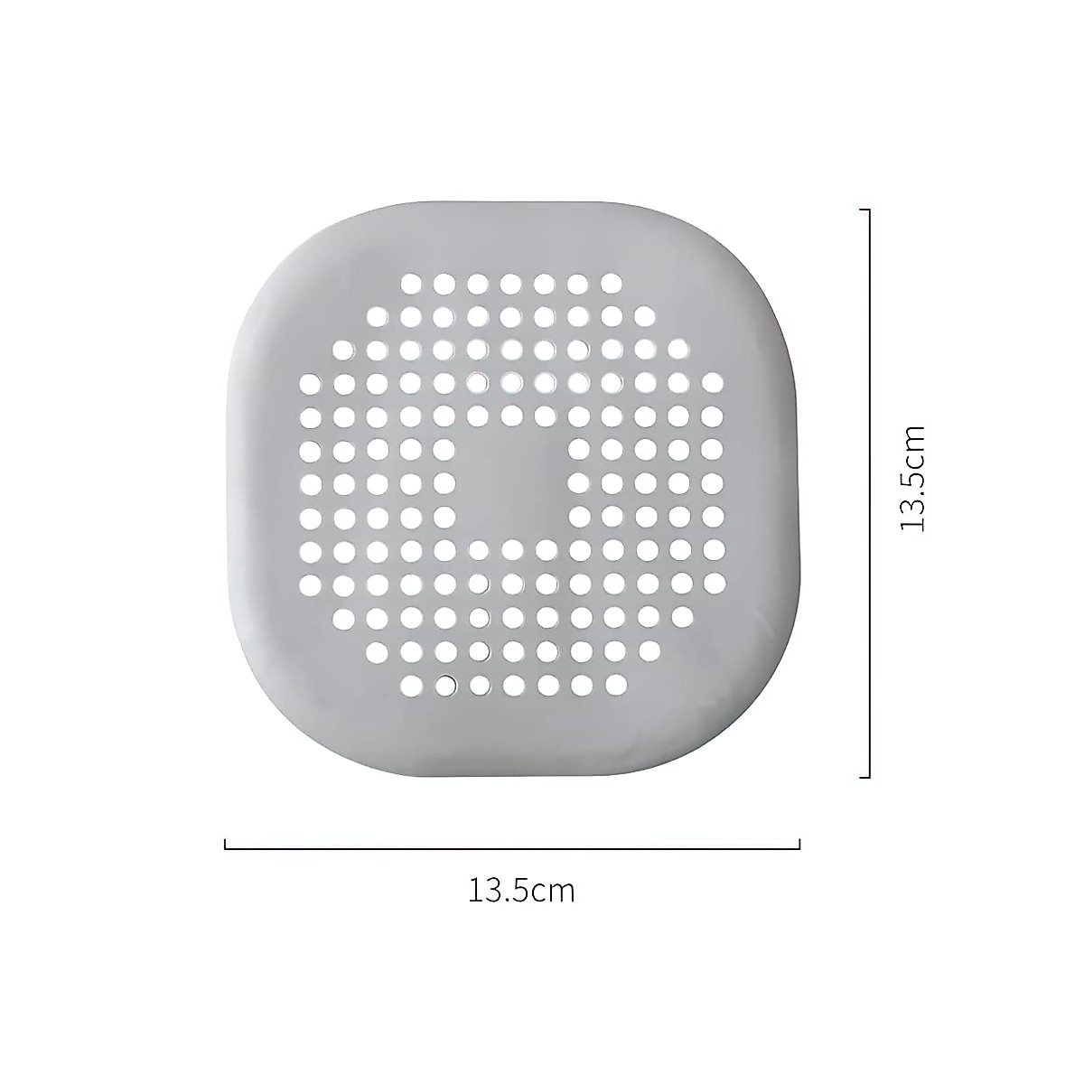 2 Pieces Shower Drain Hair Catcher Bathtub Stopper, Home Protectors with Sucker Water Trap Sink Cover for Bathroom Bathtub and Kitchen (Grey,White)