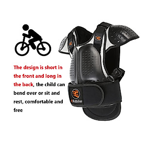 Kids Dirt Bike Gear Chest Protector Motocross Gear Body Armor Vest for Motorcycle Protective Gear Motocross Chest Protector Motorcycle Riding Gear (Silver, Medium)