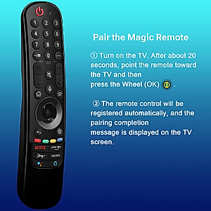 Gvirtue Voice Remote AN-MR21GA for 2021 LG-Magic-Remote, Replacement for LG UHD OLED QNED NanoCell 4K 8K Smart TV, with Pointer and Voice Function