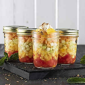 Bormioli Rocco Quattro Stagioni set of 12 Clear Airtight Mason Jars, 10.75 Oz. Made from Durable Glass, Made In Italy.