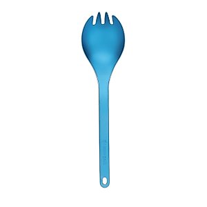 SNOW PEAK Unisex's Spork, SCT-004BL, Japanese Titanium, Ultralight, Compact for Camping, Backpacking, Daily Use, Made in Japan, Lifetime Product Guarantee, Blue, 8 x 2 x 1 Inches