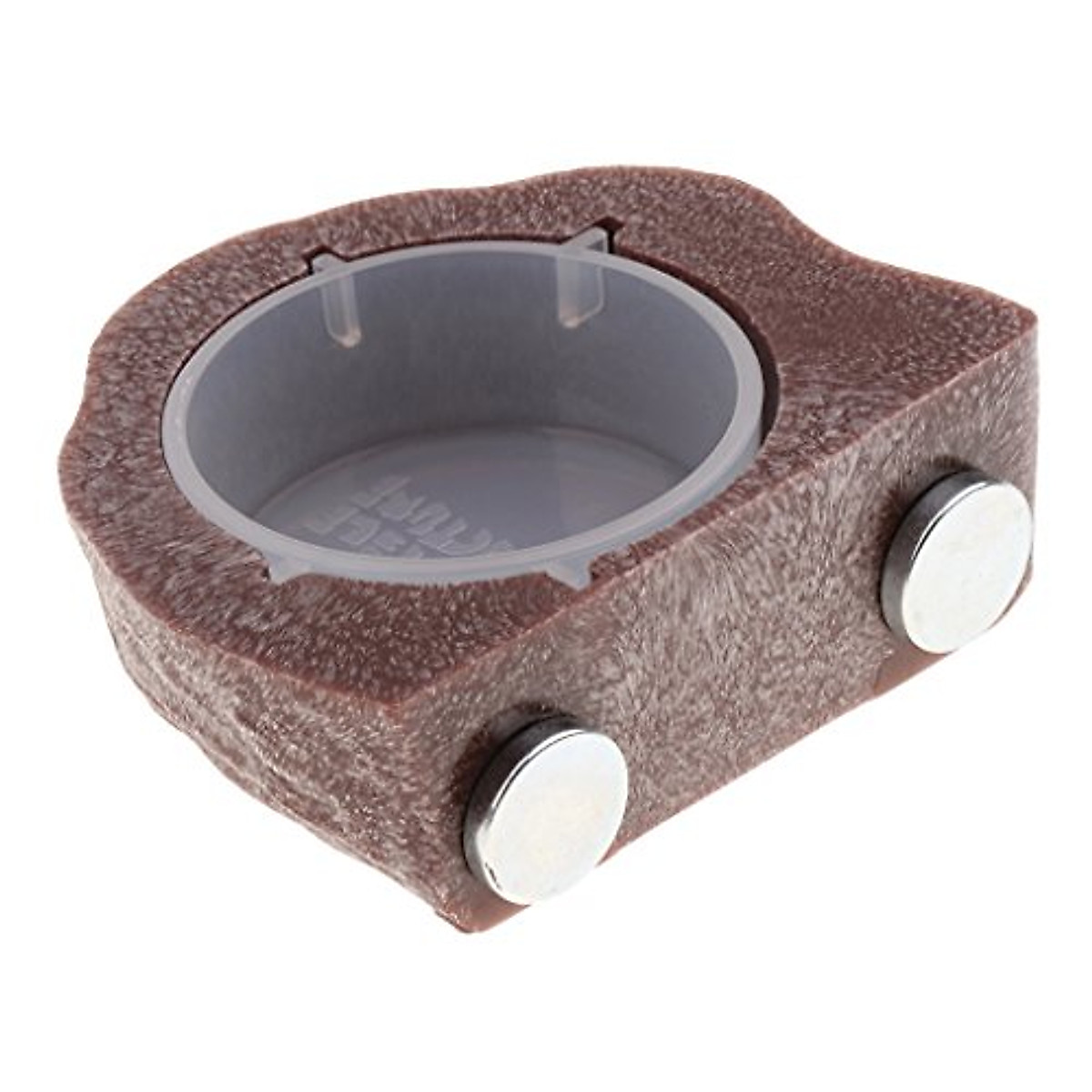 SM SunniMix Magnetic Reptile Feeding Cup Gecko Feeder Ledge Cups Dish Bowl Spider, Brown