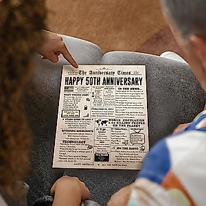 VvOoOvV Happy 50th Anniversary Cards Gifts for Mom Dad, Funny 50th Anniversary Birthday Decorations for Men Women, Large 50th Wedding Anniversary Card for Him Her