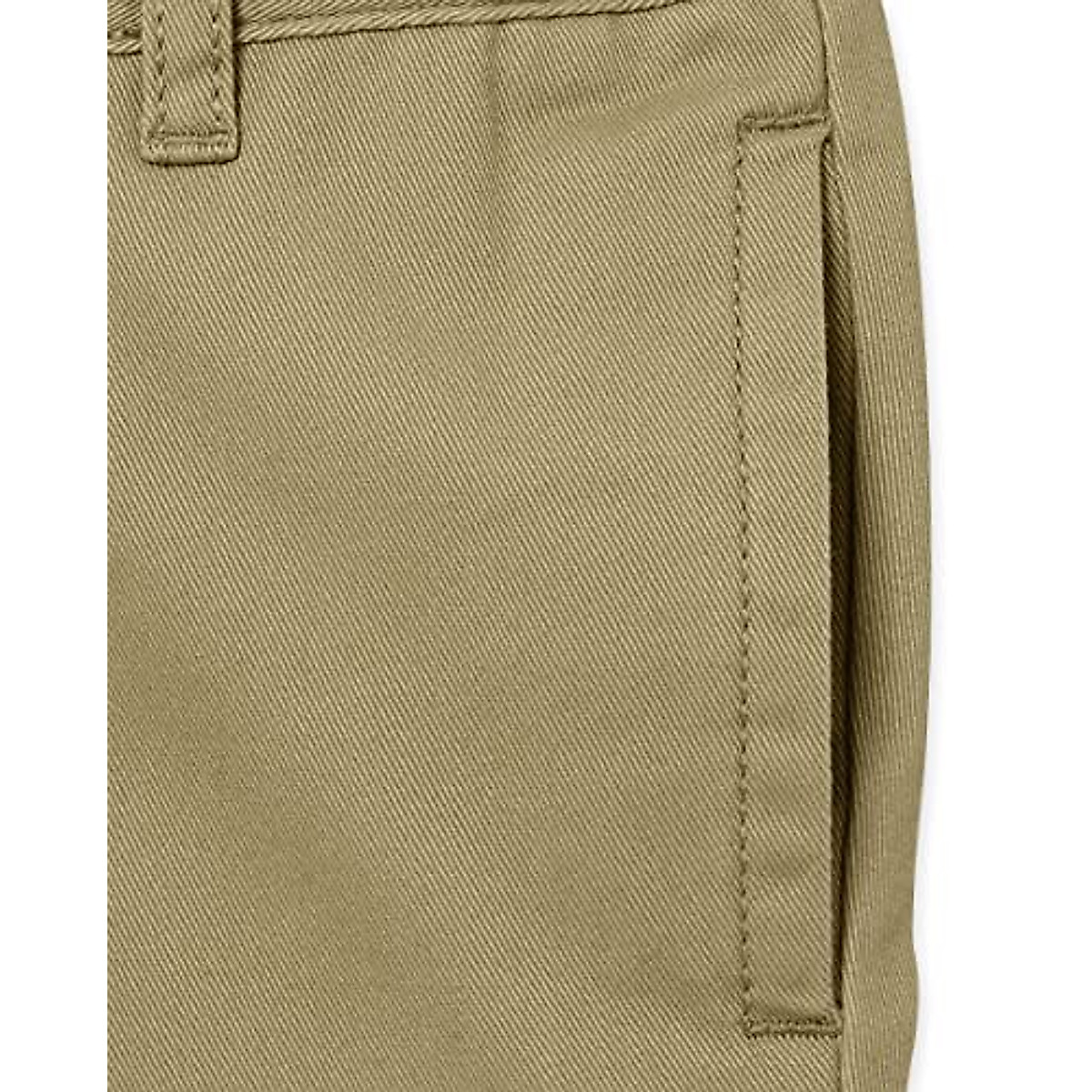 The Children's Place Baby Boys' and Toddler Stretch Chino Pants, Flax 2-Pack, 12-18 Months