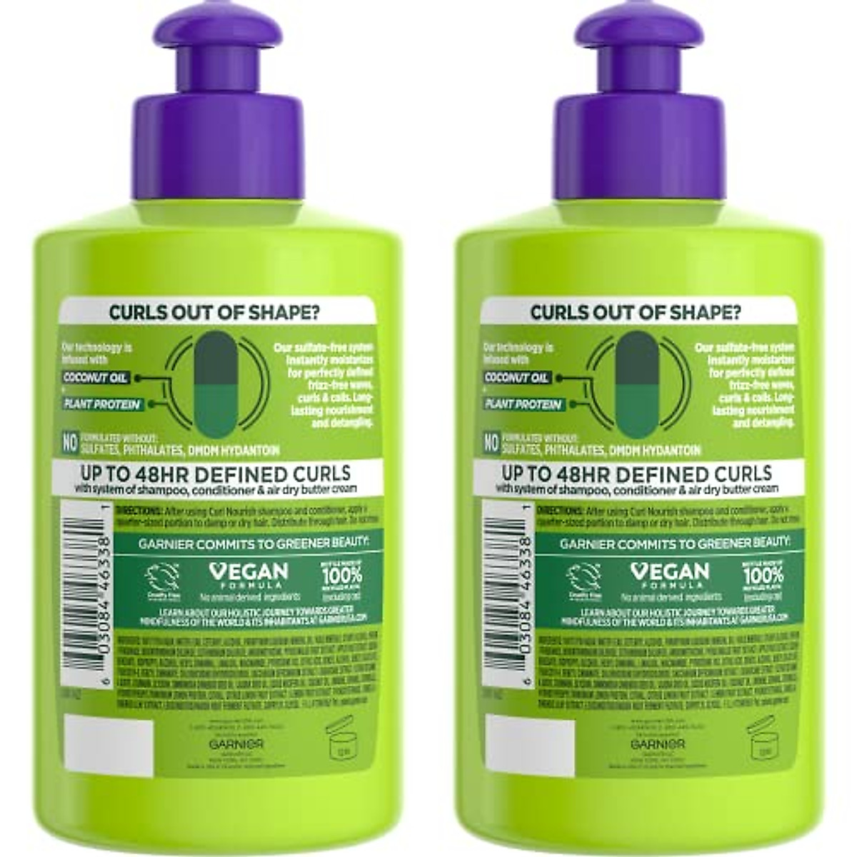 Garnier Hair Care Fructis Curl Nourish Butter Cream Leave-In Conditioner, 10.2 Ounce (Pack of 2)