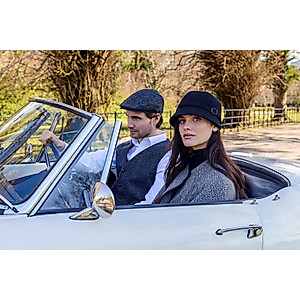 Mucros Weavers Ladies Flapper Hat Black Wool