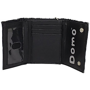 Domo Men's Rockstar Trifold Wallet with Chain, Black, One Size