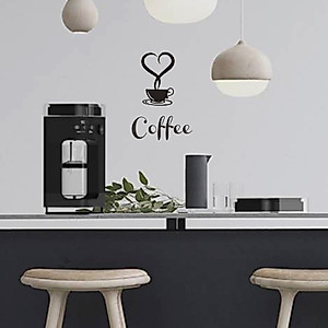 3 PCS Coffee Wall Decor Sticker Coffee Signs for Coffee Bar Kitchen Wall Stickers,Removable DIY Vinyl Mug Decal Wallpaper for Coffee Bar Restaurant Kitchen Home Office Shop Hotel Wall Decoration