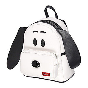 Peanuts Classic Comic Character Face Snoopy Zippered Mini Small Backpack Bag