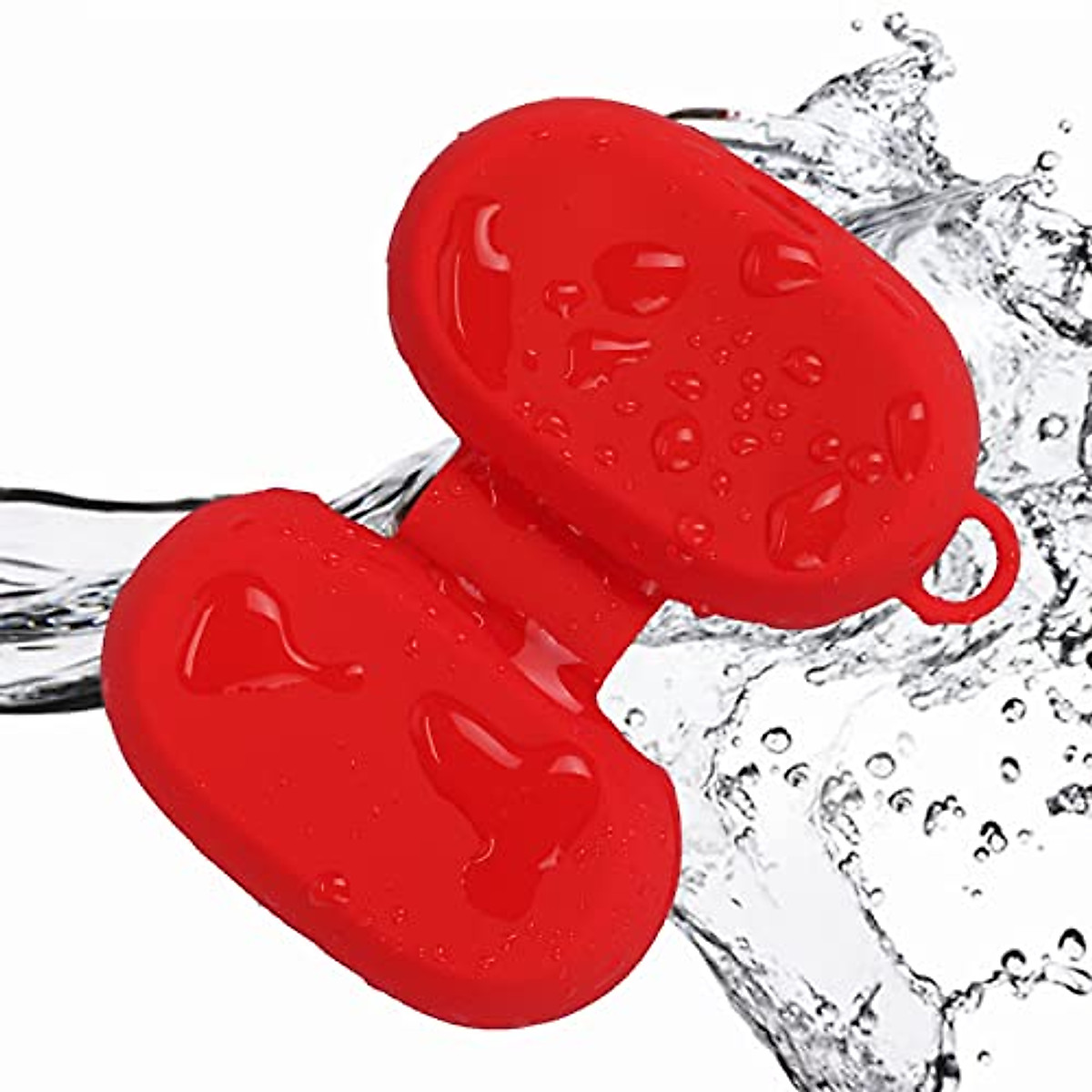 Silicone Case Cover for Jabra Elite 7 Pro/Elite 7 Active True Wireless Earbuds, Anti-Scratch Jabra Elite 7 Pro Case Replacement with Keychain(Yellow)