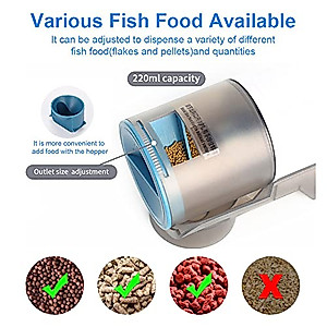 Boxtech Automatic Fish Feeder - Aquarium Tank Timer Fish Feeder Two 1.5V Battery Operated Programmable - Auto Fish Food Dispenser for Aquarium (Packed Without Batteries)