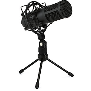 Tascam Dynamic Microphone for Broadcast Microphone for Professional Podcasting and Live Streaming (TM-70), Black