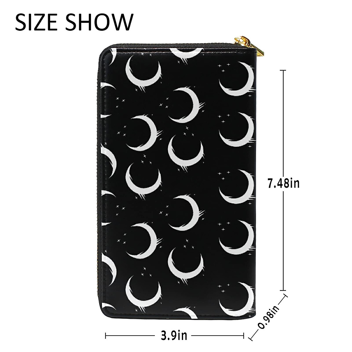 XDMXY Dalmatian print Women’s Zip Around Long Wallets Pu Leather Travel Card Holder Purse - Clutch Coin Purse Card Holder Organizer (A-06)