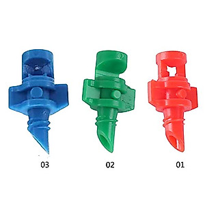 SYLOTS 50 Pcs 360 Degree Micro Sprayer Fan Jet, Micro Lawn Water Spray Sprinkler Irrigation System for Hydroponic Garden Irrigation