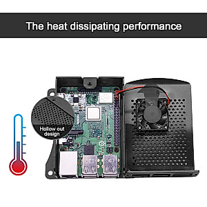 MakerFocus Raspberry Pi Case with Fan, Raspberry Pi 3B+ Aluminum Alloy Case with Heatsink and Screw Driver for RPi 3B+, RPi 3/2, RPi B