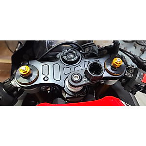 Mounts Lab motomount R7 for Yamaha YZF R7(2021+) Steering Stem Nut (Aluminium Open/Flanged Top Yoke Nut M22x1.00mm) for Yamaha R7 Phone/Camera/GPS Mount(Adapter)