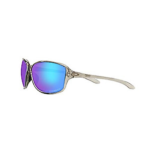 Oakley Women's OO9301 Cohort Rectangular Sunglasses, Grey Ink/Prizm Sapphire Polarized, 62 mm
