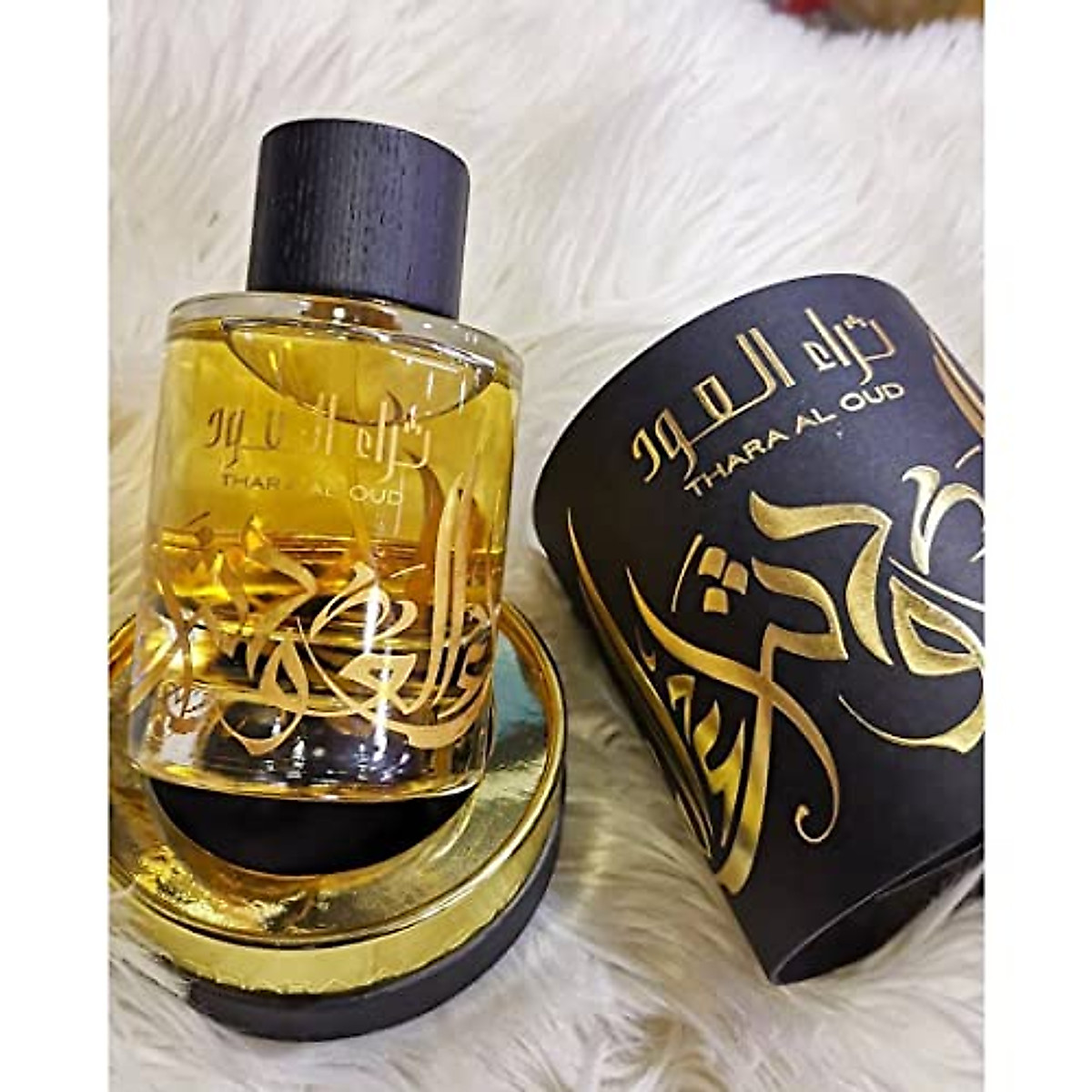 Thara Al Oud EDP - Eau de Perfume 100ml(3.4 oz) | Amber Wood, Vanilla, Cardamom, Oud Wood, Incense, Leather & Sandalwood | by Lattafa