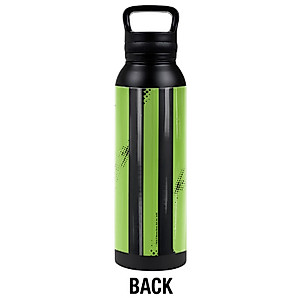 Beetlejuice OFFICIAL Beetle Worm 24 oz Insulated Canteen Water Bottle, Leak Resistant, Vacuum Insulated Stainless Steel with Loop Cap, Black