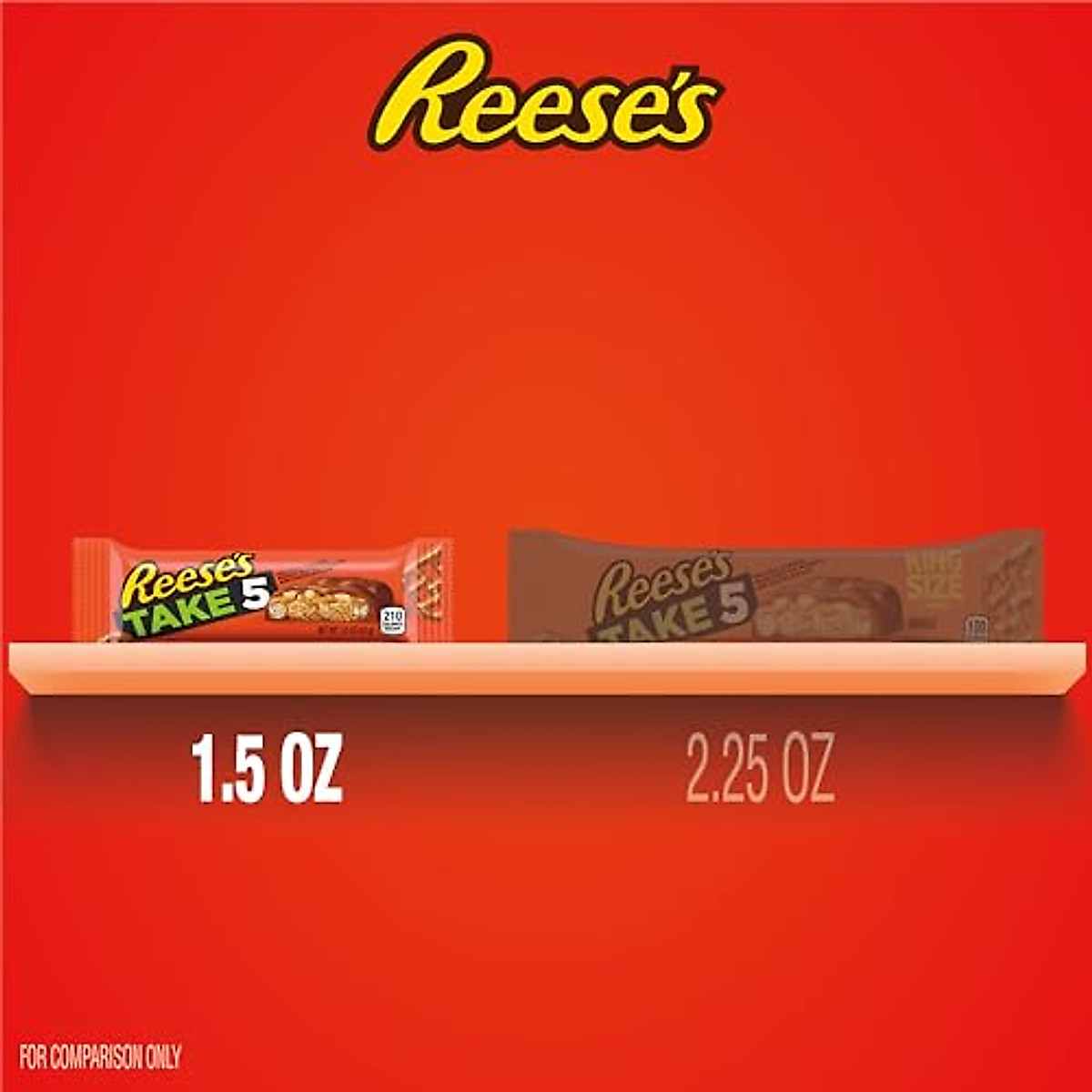 REESE'S TAKE 5 Pretzel, Peanut and Chocolate Candy Bars, 1.5 oz (18 Count)