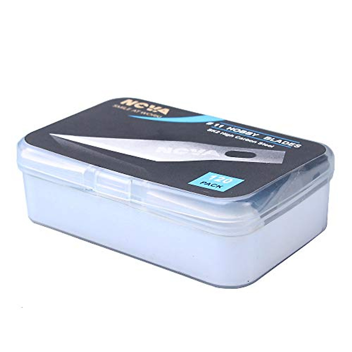 120 Pack #11 Hobby Blade Refill, Exact-to Knife Steel Replacement Blades with Storage Box for Crafts, Hobbies, Scrap Booking, Stencil, Precision Art, Architecture Modeling