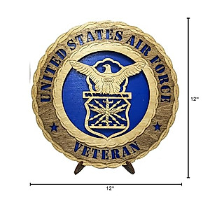 Air Force Veteran Armed Forces Military Unique Decorative Custom Laser Crafted Three Dimensional Wooden Wall Plaque - Traditional