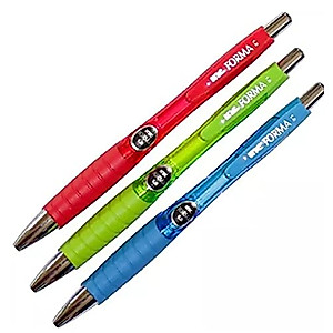 Forma 1.0 mm Ball Point Retractable Black Ink W/ Neon Barrel Colors 1 Pack Of 3