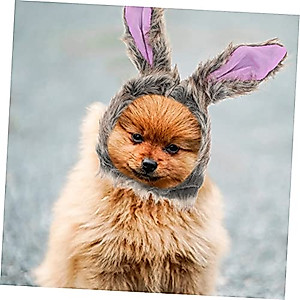 2 pcs Bunny Props Cloth Cosplay Plush Christmas Supplies Dog Clothes Hat Halloween Ear Easter Decorative Costume Headband Kitten Accessory Breathable Accessories Use Headdress
