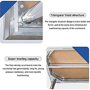 Commercial Kitchen Work Catering Table, Stainless Steel Table for Prep & Work with Caster Wheels Commercial Heavy Duty Table for Restaurant, Home and Hotel Rack (Size : 60x60x85cm)
