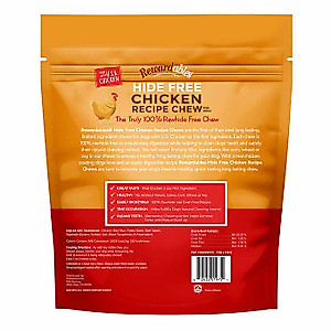 Rewardables Chicken Chew 100% RaHide Chew Easily Digestable ( 2.4 LB)