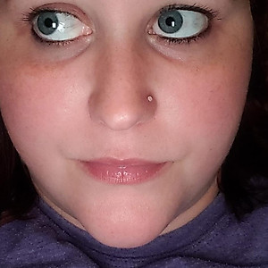 QWALIT Clear Nose Rings Studs L Shape Piercing Retainer Flexible Nose Bone Flesh Skin Color Nostril Piercing Retainer for Work 18g 20g Flat Top