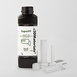 SuperPP 1000g is the Fastest Tough Clear Resin Ever (1.4GPa, 25% Elongation), 1.3 Sec (Mono 50um) Made in Korea by 3DMaterials
