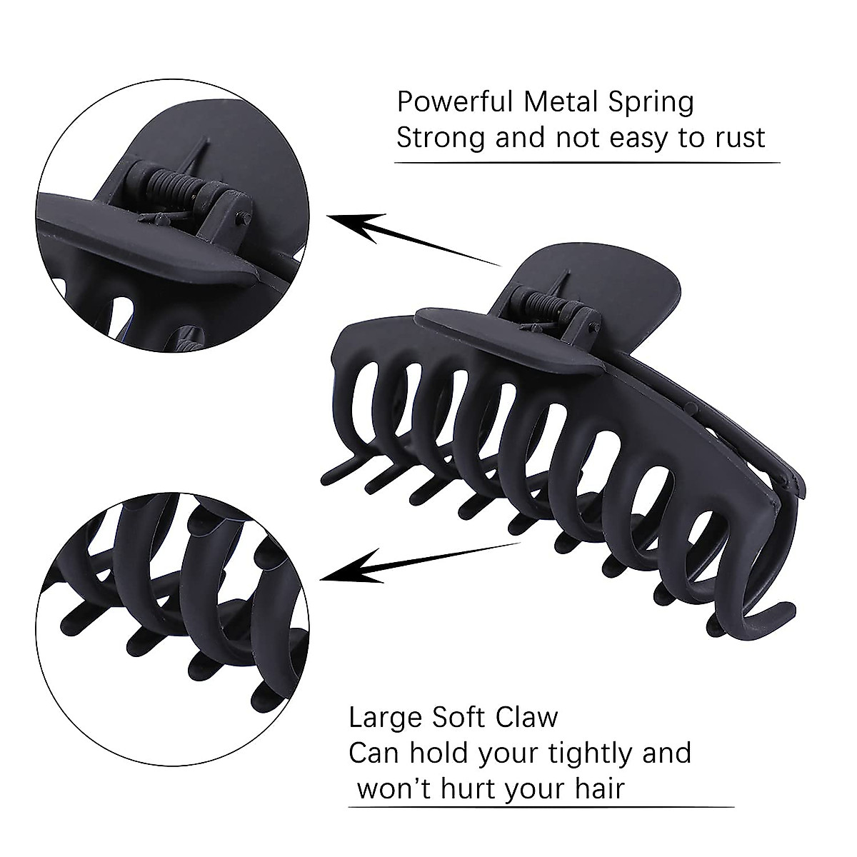 10 Colors 4 Inch Matte Nonslip Hair Claw Clips - Strong Hold Accessories for Thick and Thin Hair, Trendy Jaw Clips for Women