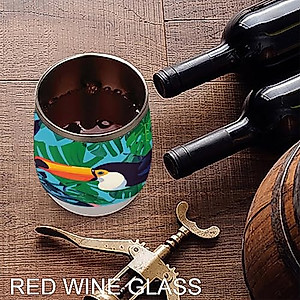 OPTKSNCU 304 Stainless Steel Insulated Cup with Lid, Toucan Print Durable, And Easy to Clean – Ideal for Home, Office, And Gift Giving