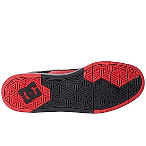 DC Mens Cure Casual High-Top Skate Shoes Sneakers Black/Black/Red 10.5 D - Medium