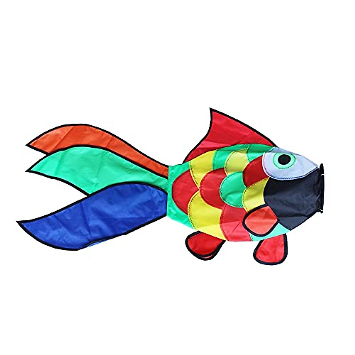C COMCROSFLY Rainbow Fish Windsock, Wind Socks Outdoor Hanging for Outdoor Patio Garden Decorative Wind Spinners 31 in Hanging Fish