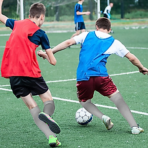 Jenaai 4 Pairs Baseball Socks Football Socks Over the Knee High Socks Extra Long Soccer Socks (Gray)