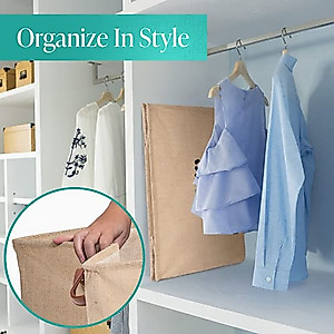 Woffit Set of 2 Toy Storage Organizer Baskets for Nursery, Playroom, Kids & Living Room, Etc, EXTRA LARGE Sturdy and Collapsible Tote Bins for Children & Dog Toys Great Chest Box for Boys & Girls