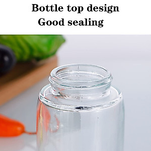 Oil Sprayer for Cooking, 200ml Olive Oil Sprayer Mister, Olive Oil Dispenser, Glass Olive Oil Spray Bottle, Kitchen Gadgets Accessories Canola Oil Spritzer for Salad Making, Baking Frying, BBQ (Black)