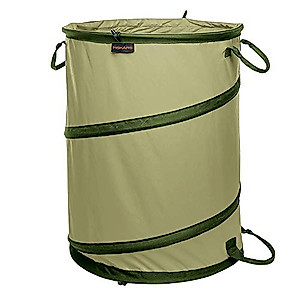 Fiskars Kangaroo Collapsible Garden Bag - 30 Gallon Lawn and Leaf Bag - Container for Lawn Care and Gardening - Green
