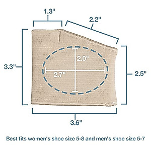 ZenToes Metatarsal Pads for Men and Women - Ball of Foot Pain Relief Cushions for Sesamoiditis, Metatarsalgia, Morton's Neuroma - 2 Pairs Fabric Sleeves with Gel Inserts (Small, Beige)