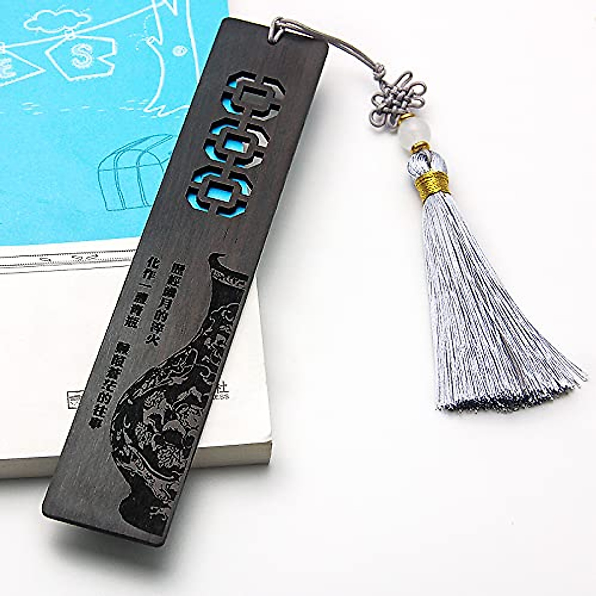 Handmade Wooden Bookmark ,Bookmark,Wood BookmarkWooden Bookmark with Beautiful Tassels, Ideal Gifts for Women/Men/Friends/Girls/Teacher,Birthday Present.