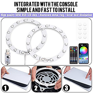 NICEMOVIC LED Light for PS5 Console, Playstation 5 LED Lights DIY Decoration Accessories, Game Sound/Music Sync, RGB 8 Colors 400 Lights Effects with USB/APP Control and 40Key IR Remote