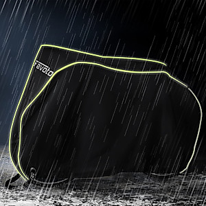 Favoto Bike Cover Outdoor Waterproof - Bicycle Cover for 2 bikes Windproof UV Snow Rustproof with Reflective Stripes Lock Hole Storage Bag for Mountain Road City Cruiser Bike, Green