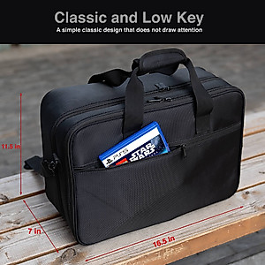 ButterFox Carrying Case Bag for PS5, Double Compartment Travel Case for Playstation 5 (Black/Blue)