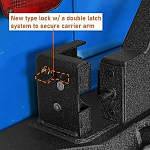 Hooke Road Wrangler TJ Rear Bumper with Tire Carrier + Front Bumpers Combo Compatible with Jeep Wrangler TJ 1997-2006