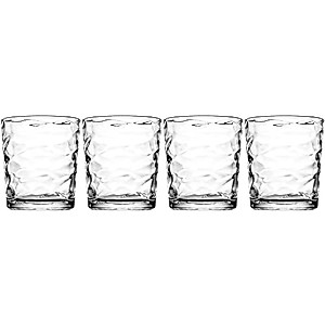 Glaver's Whiskey Glasses 13 oz. Barware Set of 4 Old Fashioned Glasses for Whisky, Scotch, Bourbon, Liquor, Juice, and Cocktails.